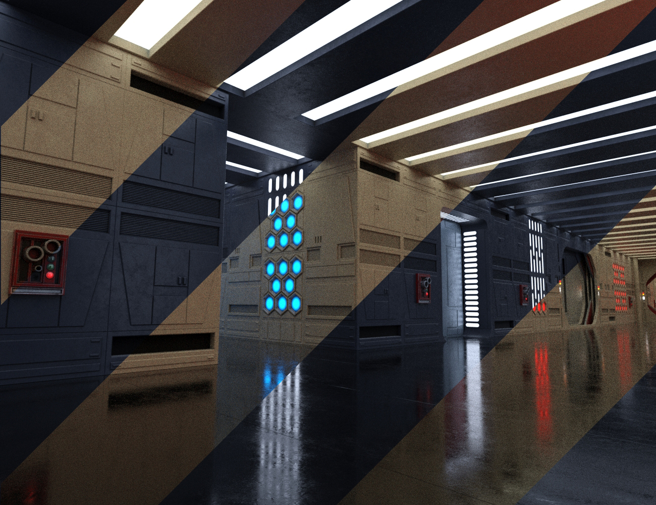 TALON Dark Space Walls | Daz 3D