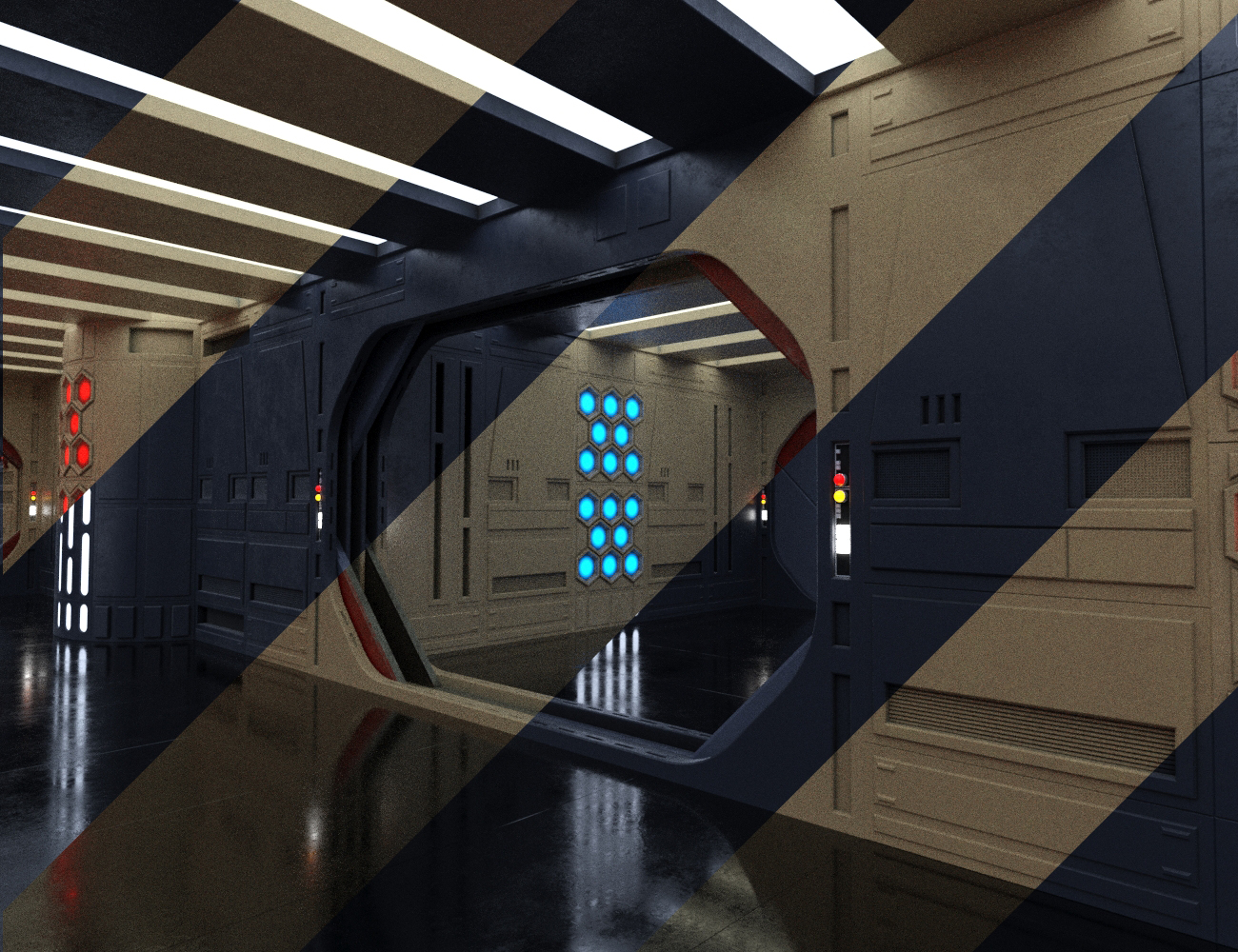 TALON Dark Space Walls | Daz 3D