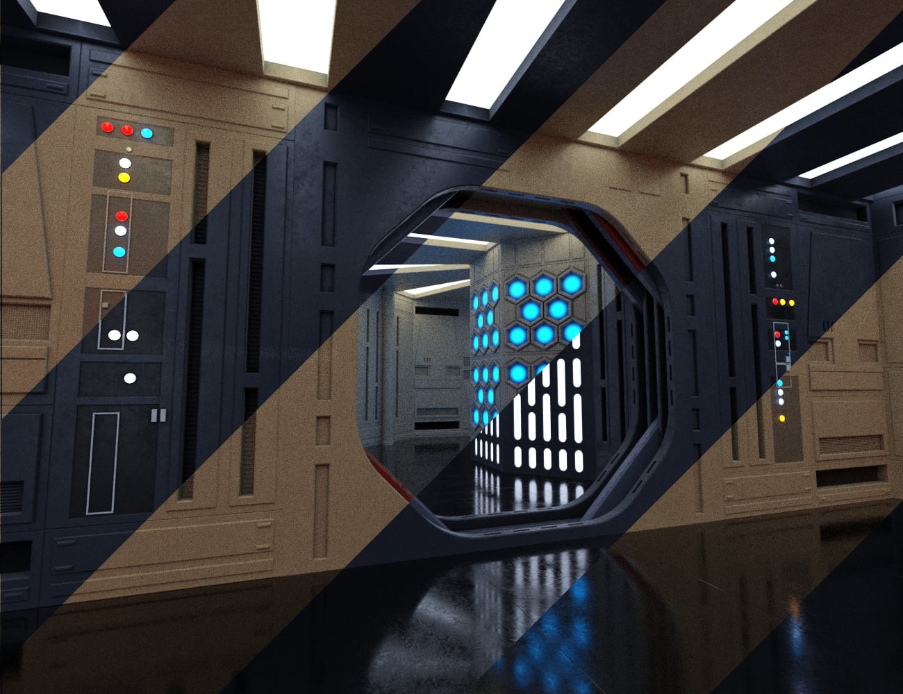TALON Dark Space Walls | Daz 3D