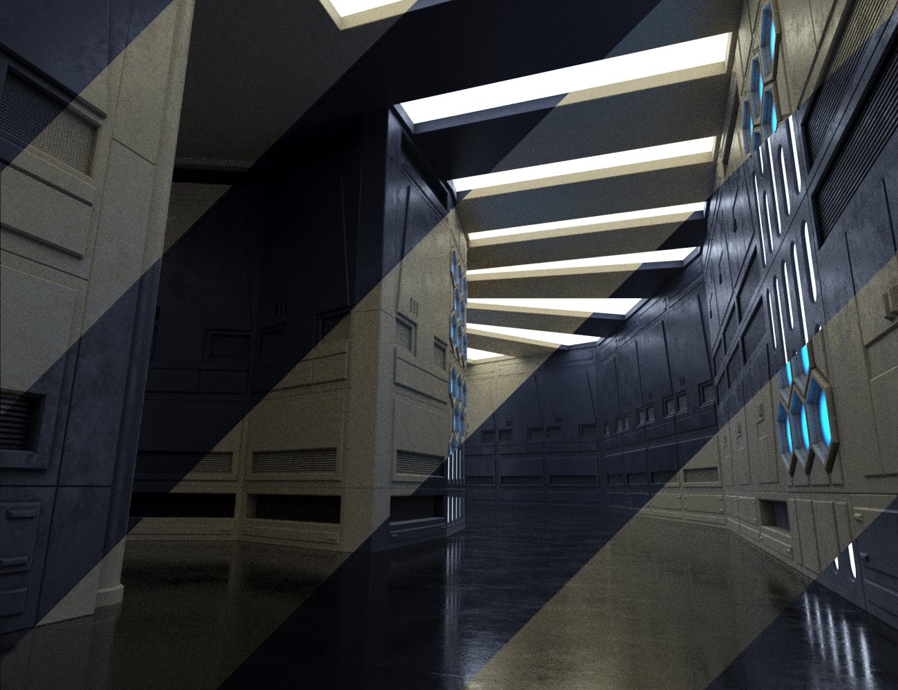 TALON Dark Space Walls | Daz 3D