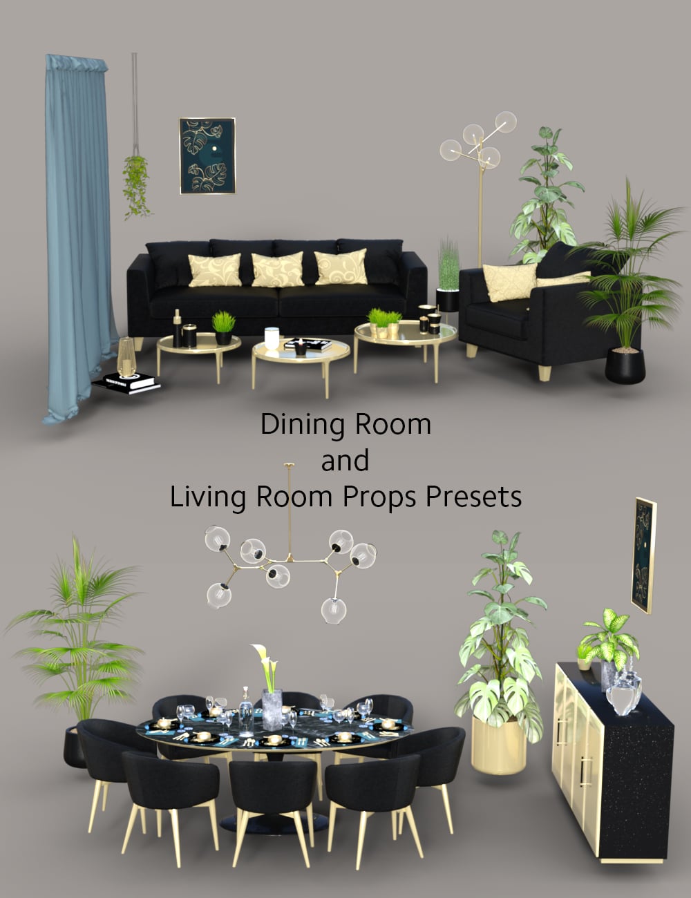 Elegant Modern Vignette | Daz 3D