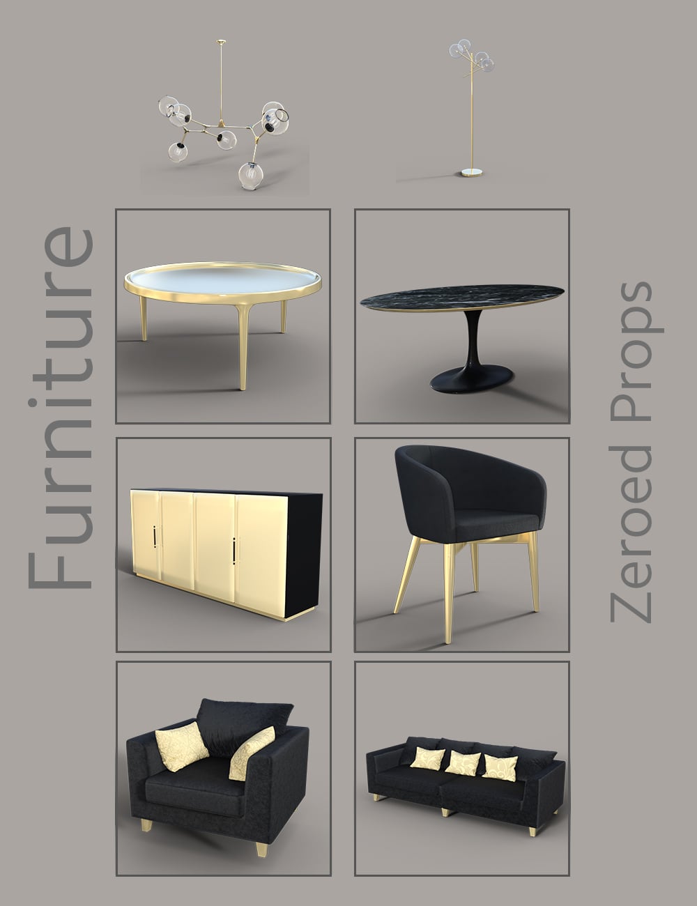 Elegant Modern Vignette | Daz 3D