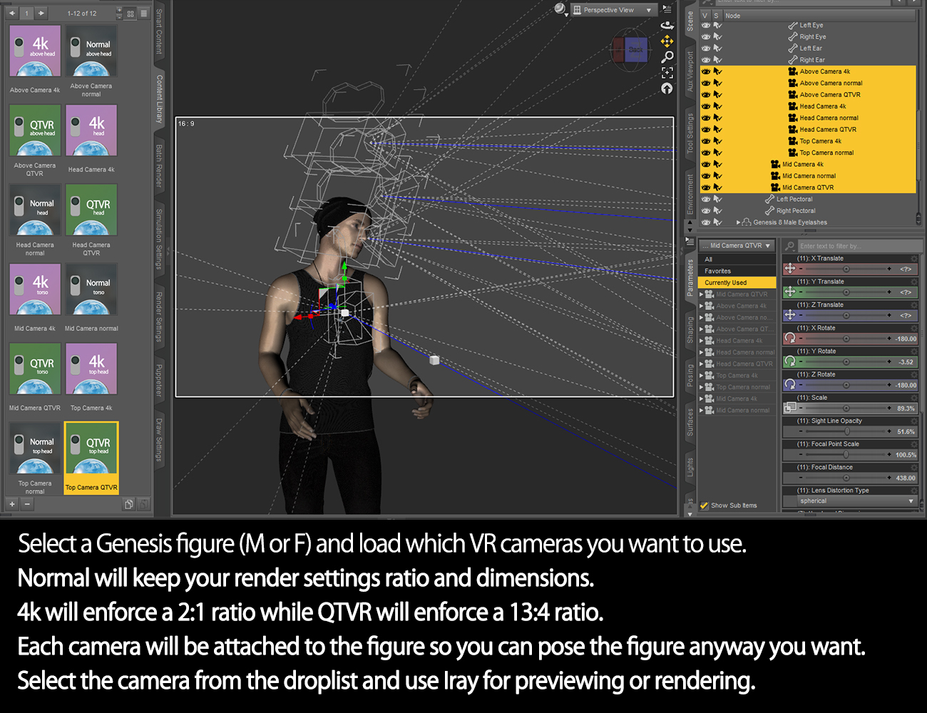 VR Cameras for Genesis 8 Male and Female | Daz 3D
