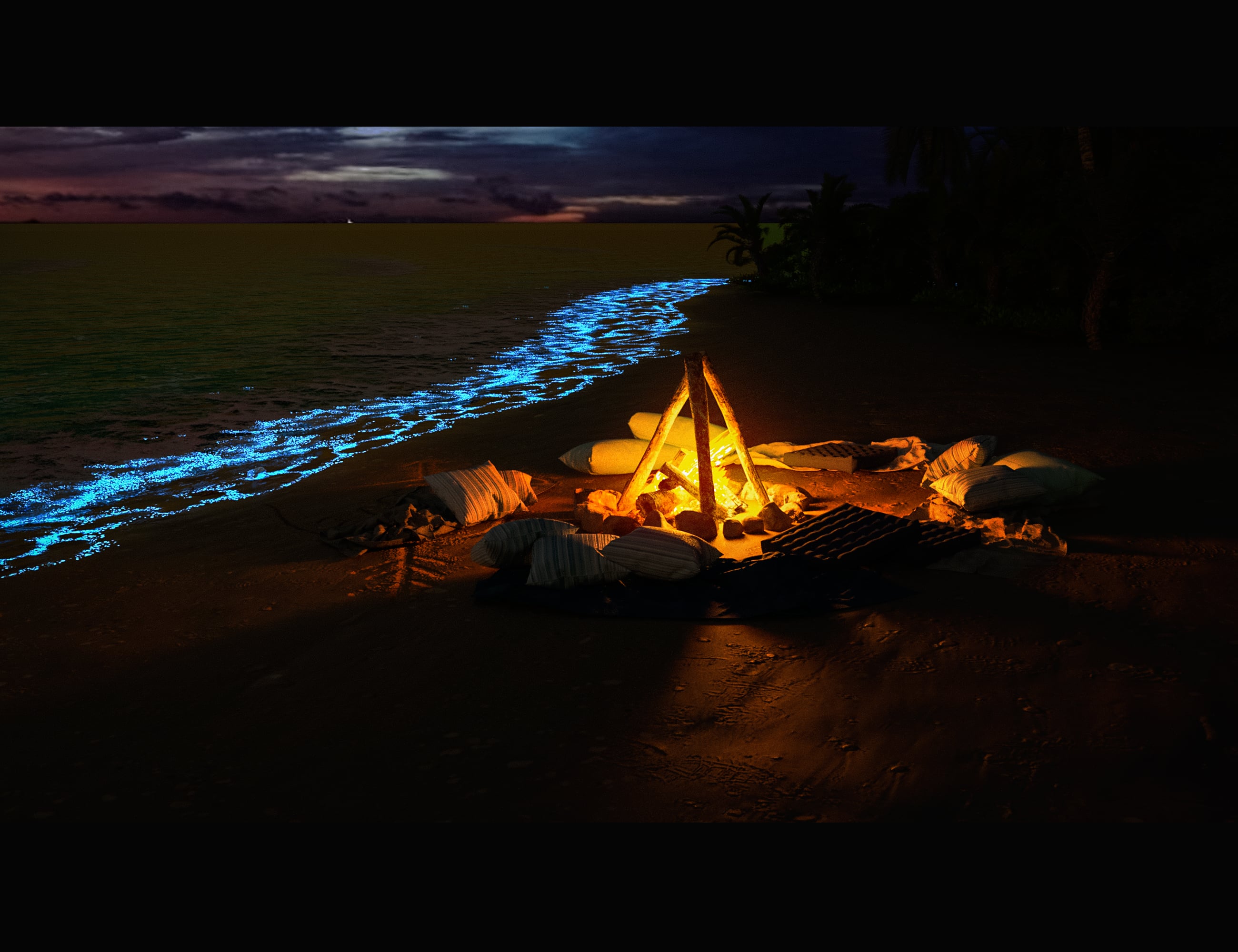 Glowing Beach Props | Daz 3D
