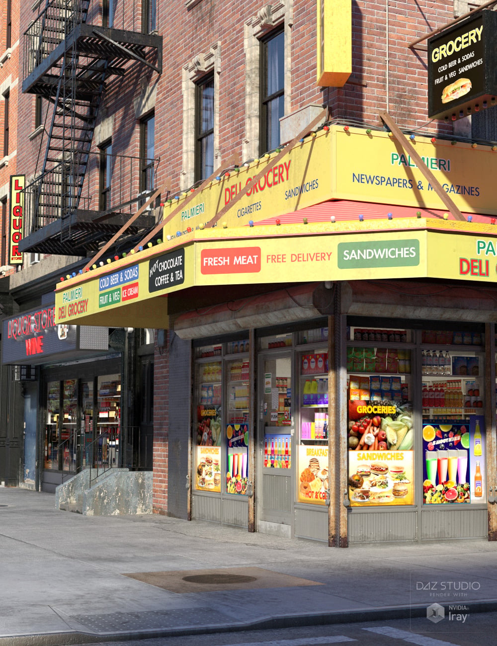 New York Bodega Liquor Store | Daz 3D