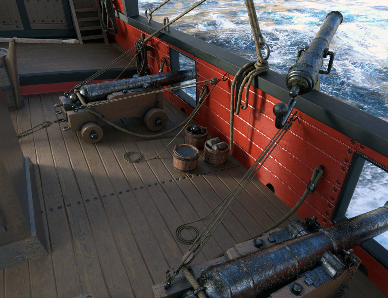 Armed Virginia Sloop | Daz 3D