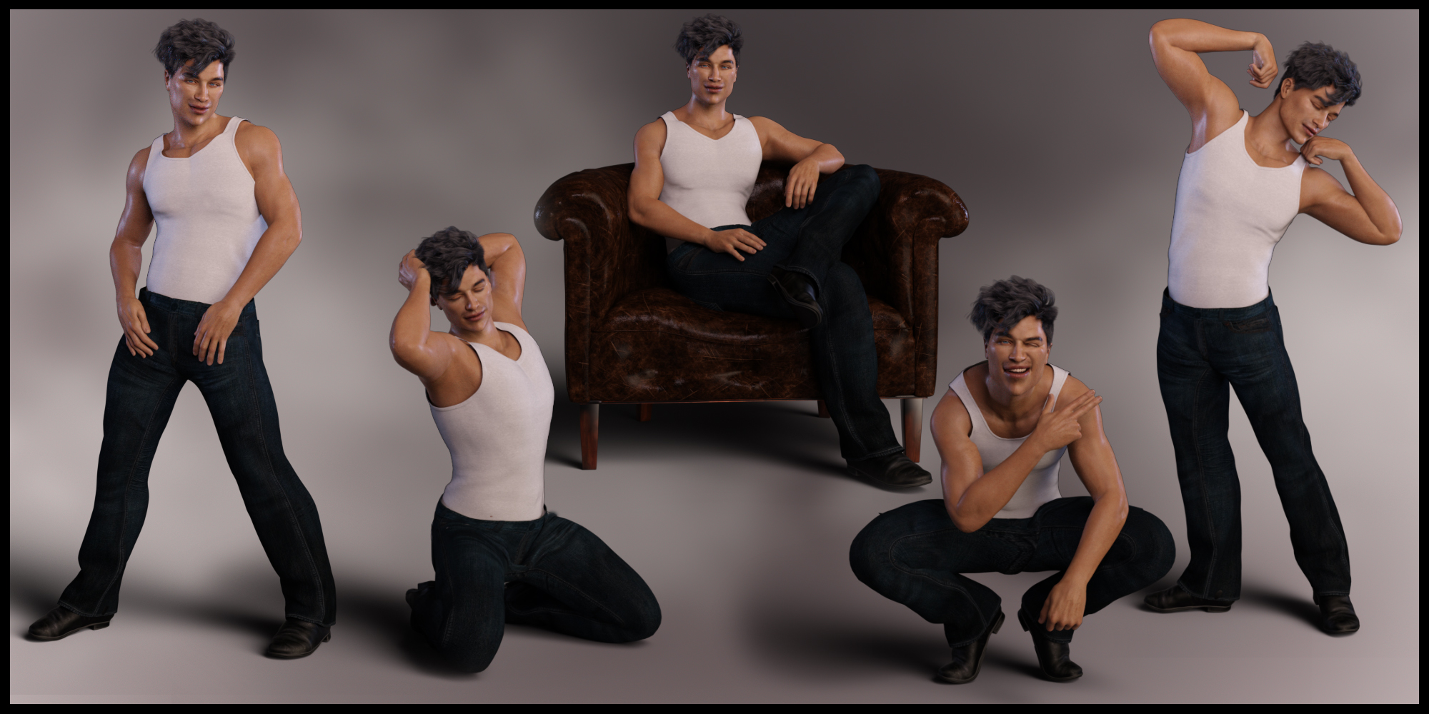 Just Handsome Poses for Genesis 8.1 Males | Daz 3D