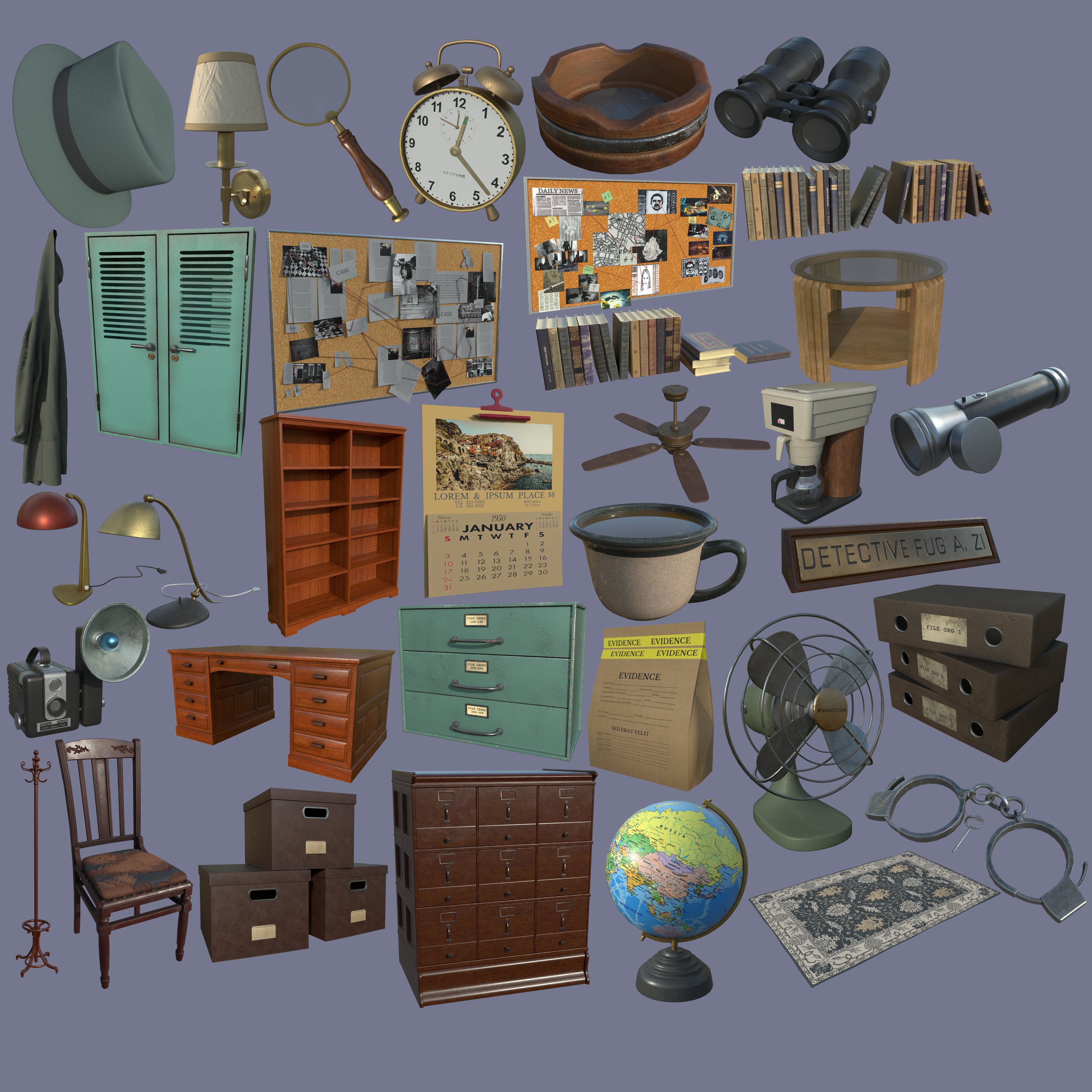 FG Detective Room | Daz 3D