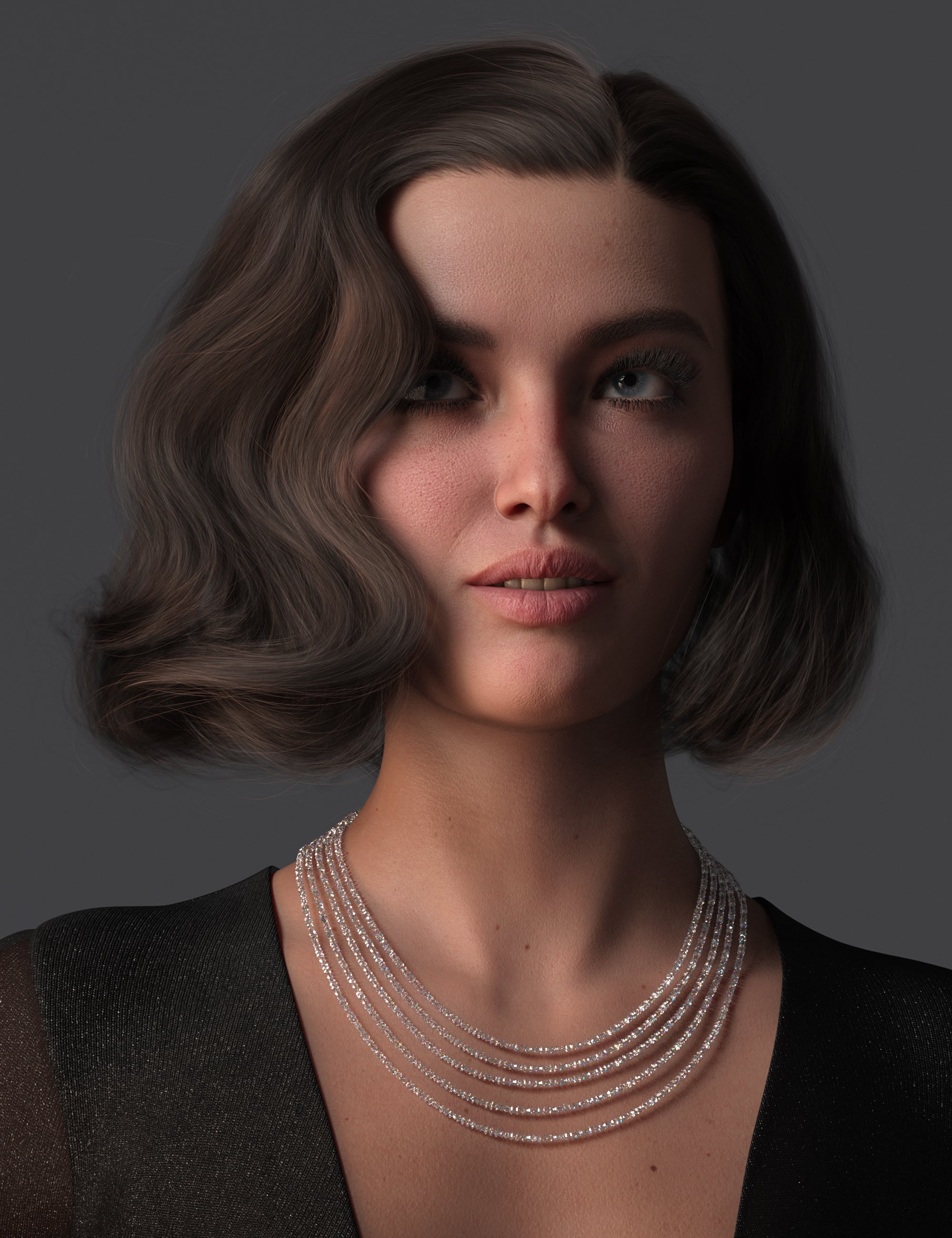 Vintage Curl Hair for Genesis 8 and Genesis 8.1 Females | Daz 3D