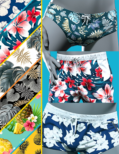 MI Summer Swimwear Set Texture Add-on | Daz 3D