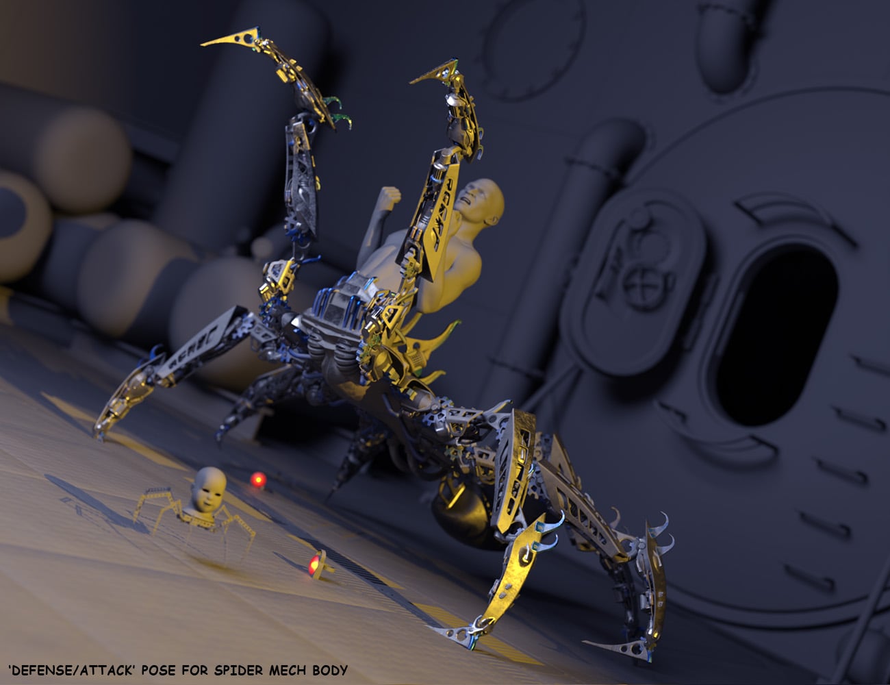Spider Mech for Genesis 8 and 8.1 Male | Daz 3D