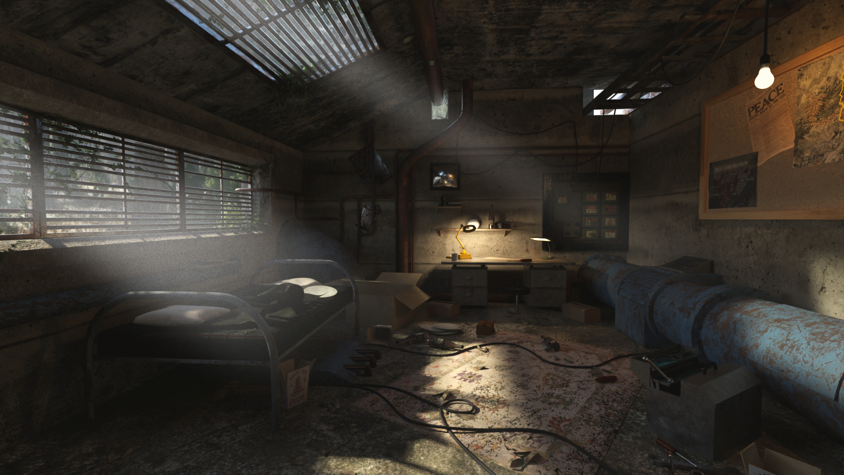 Apocalyptic Bunker | Daz 3D