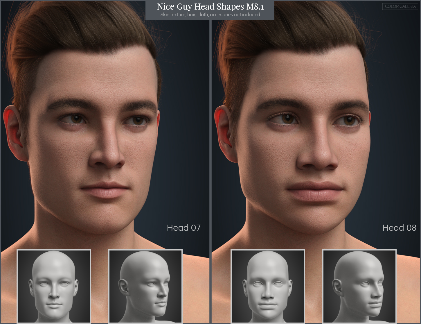CGI Nice Guy - Head Shapes for Michael 8.1 | Daz 3D