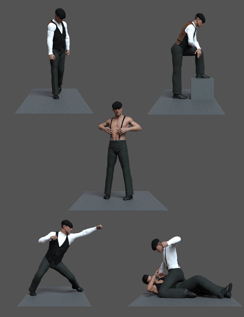 Brawler Life Poses for Alex Capital 8.1 | Daz 3D