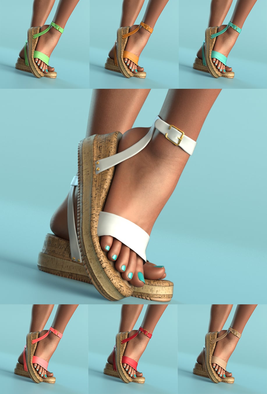 Sunny Days Outfit Textures for Genesis 8.1 Female | Daz 3D