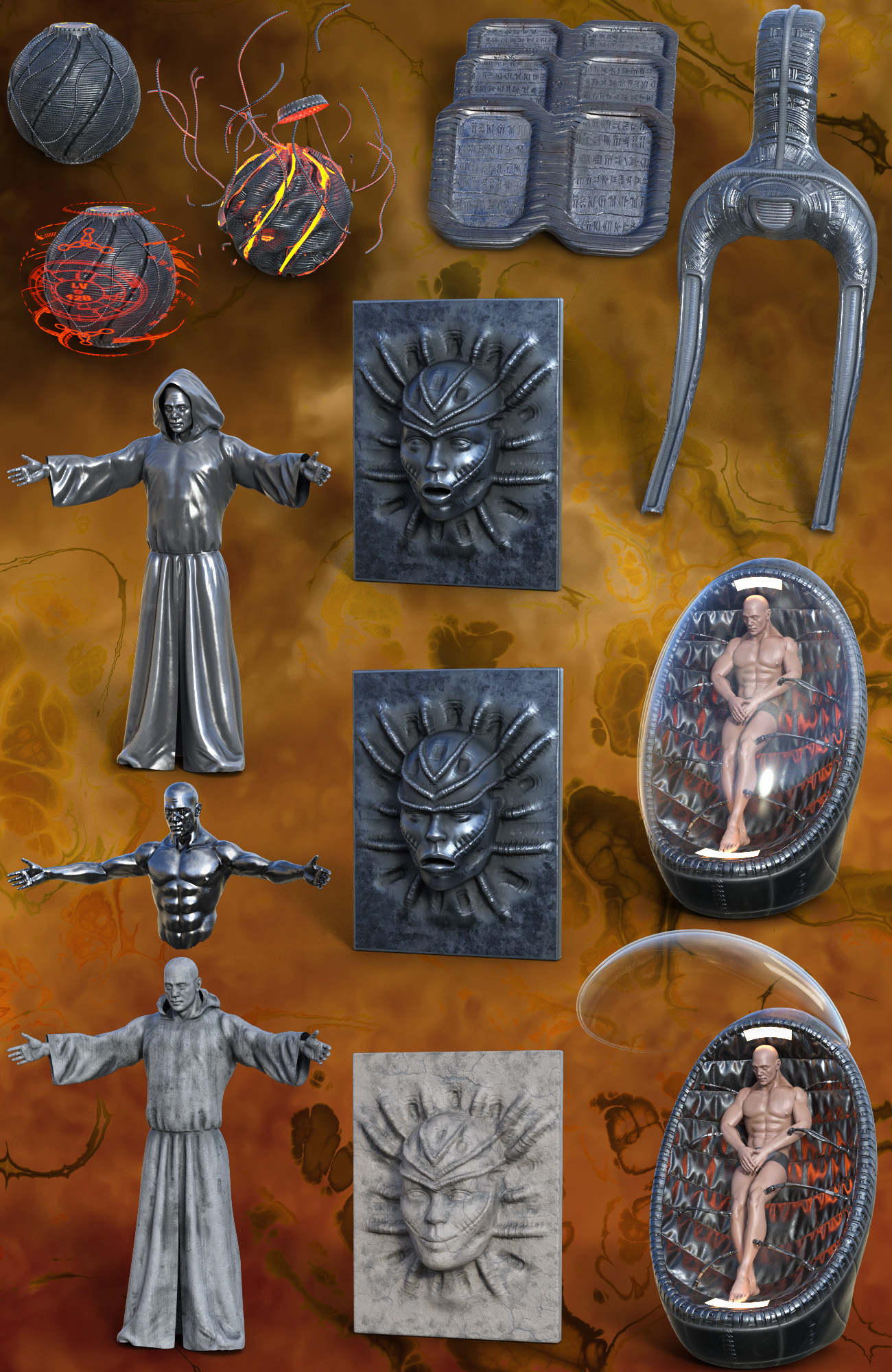 Alien Station Kit | Daz 3D