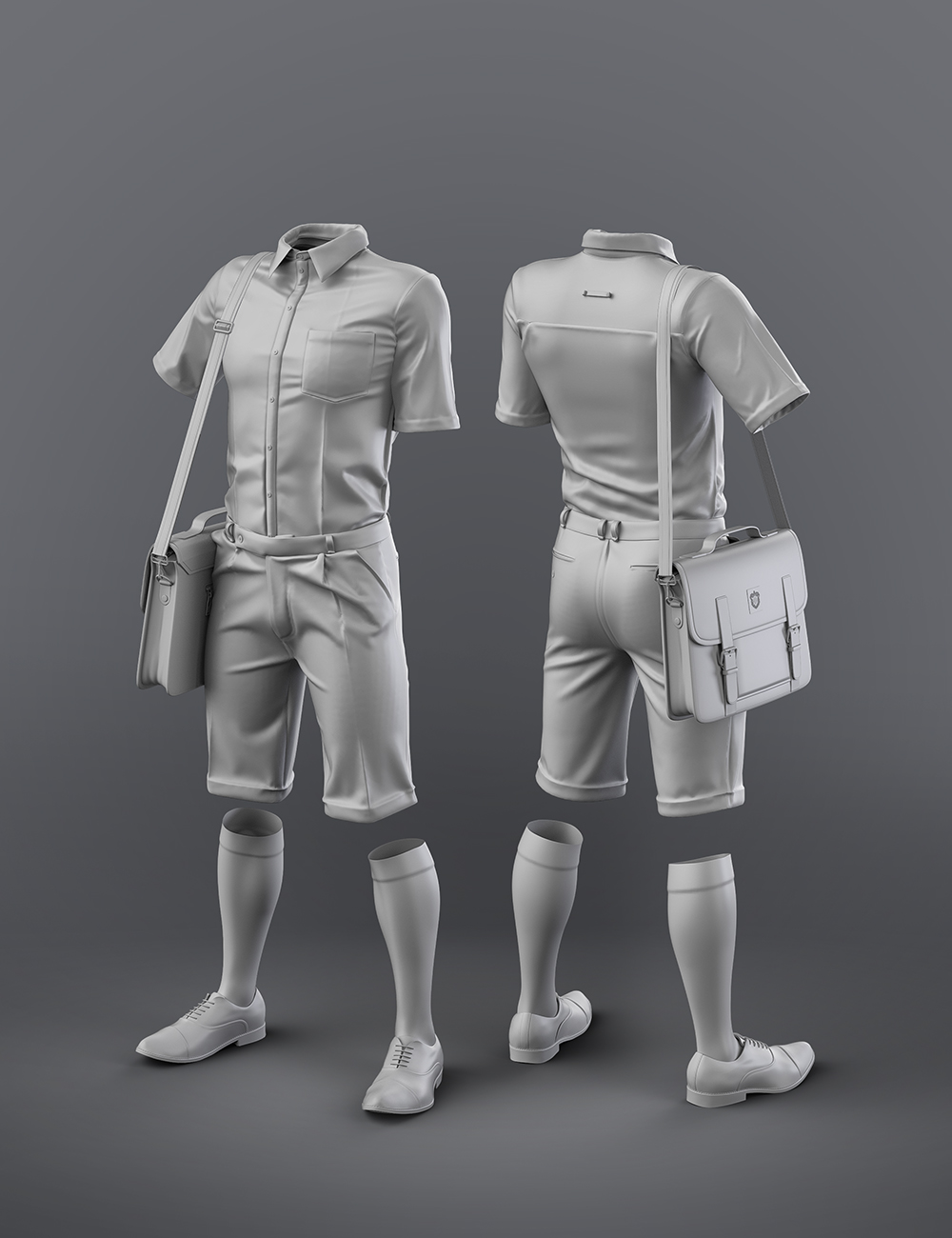 AJC Japan's Modern High School Uniform for Genesis 8 Males | Daz 3D