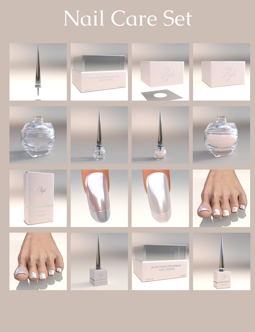 Spike Nail Beauty Set | Daz 3D