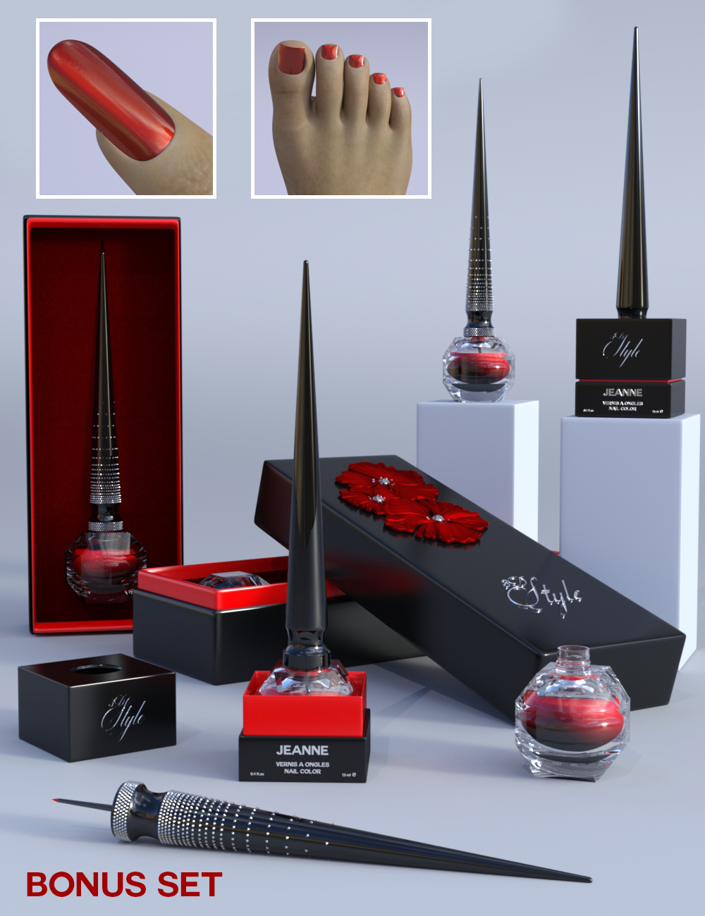 Spike Nail Beauty Set | Daz 3D