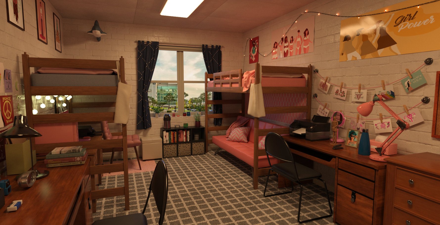 FG College Dorm Bundle | Daz 3D