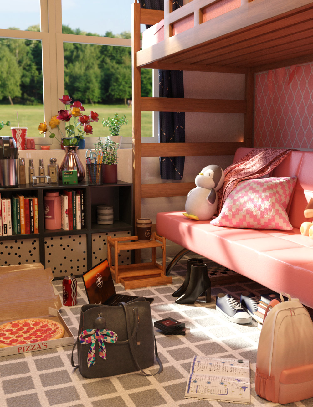 FG College Dorm Bundle | Daz 3D