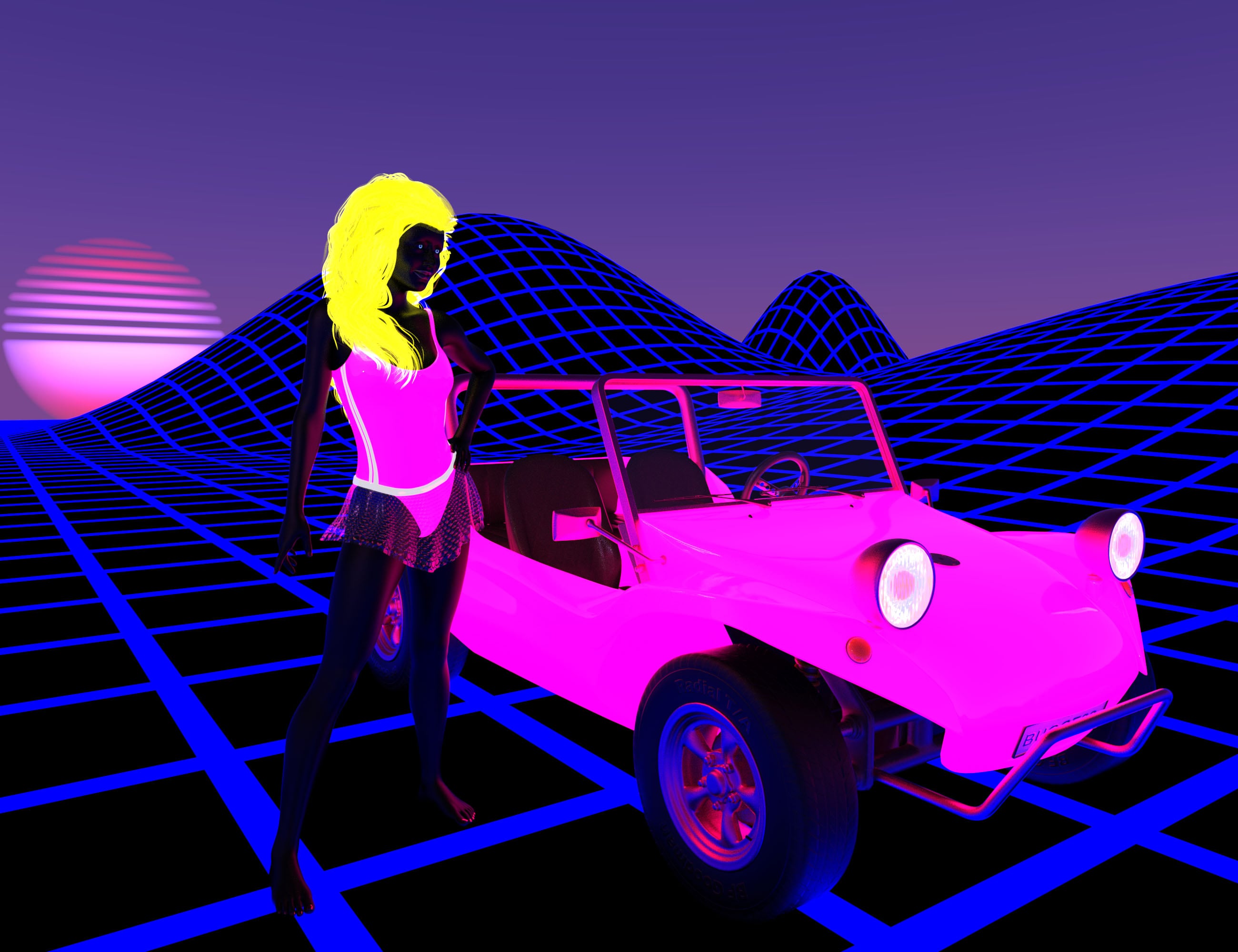 Vaporwave Playground | Daz 3D