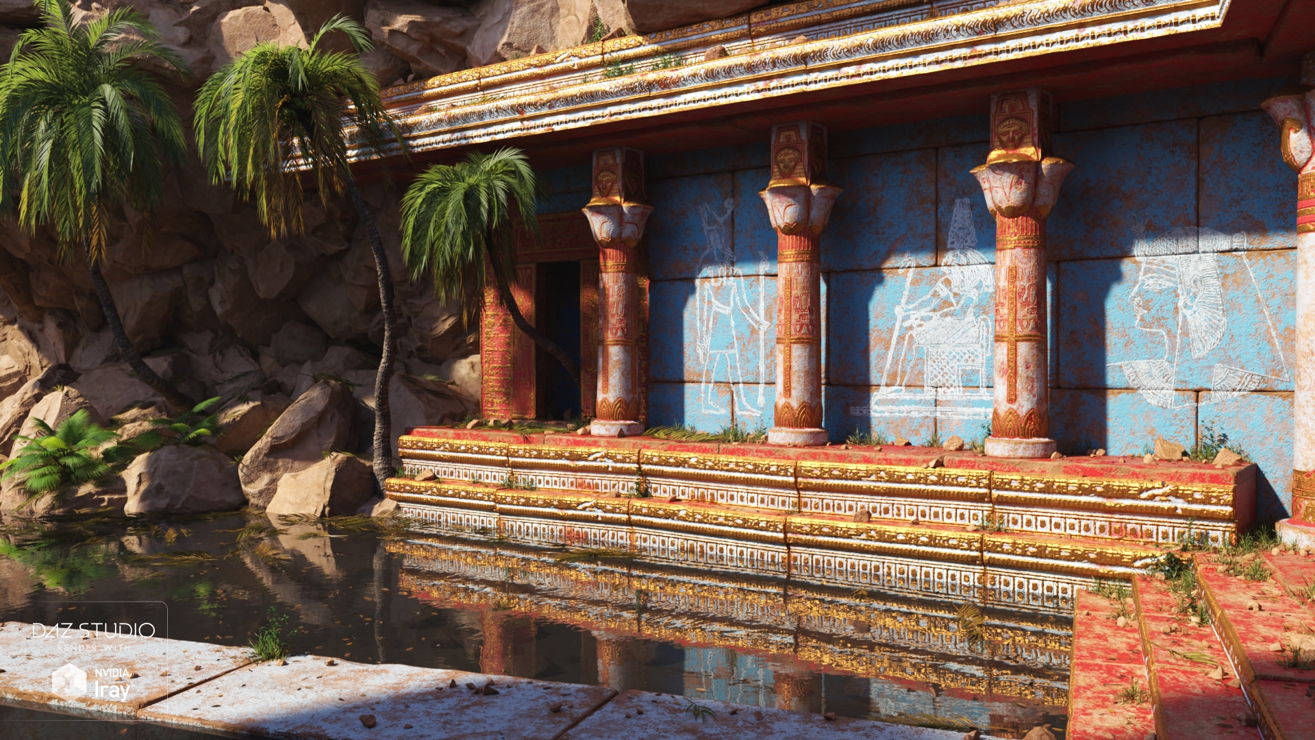 Egyptian Elements Materials Pack | Daz 3D
