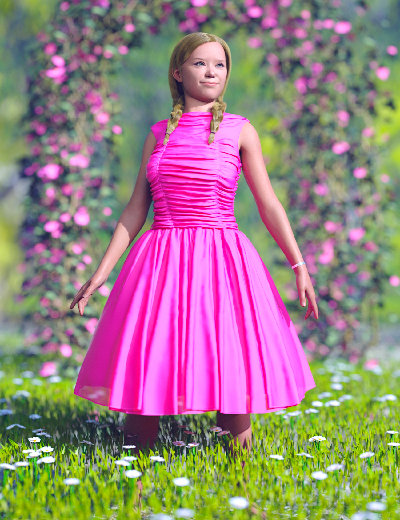 dForce 50s Prom Dress for Genesis 8 and 8.1 Females | Daz 3D