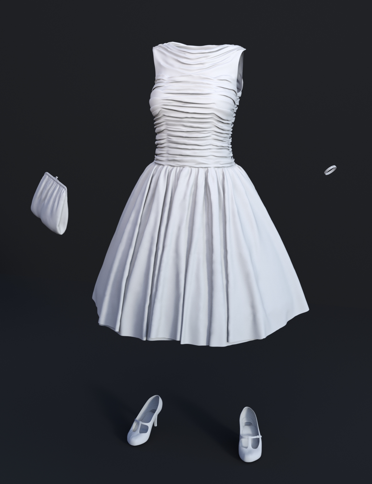 dForce 50s Prom Dress for Genesis 8 and 8.1 Females | Daz 3D