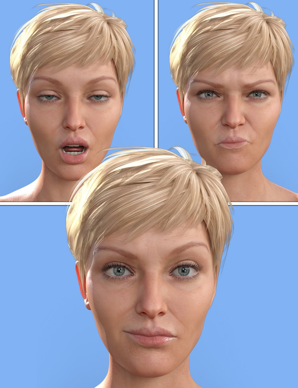 Expressions And Face Aniblocks For Genesis 81 Females Daz 3d