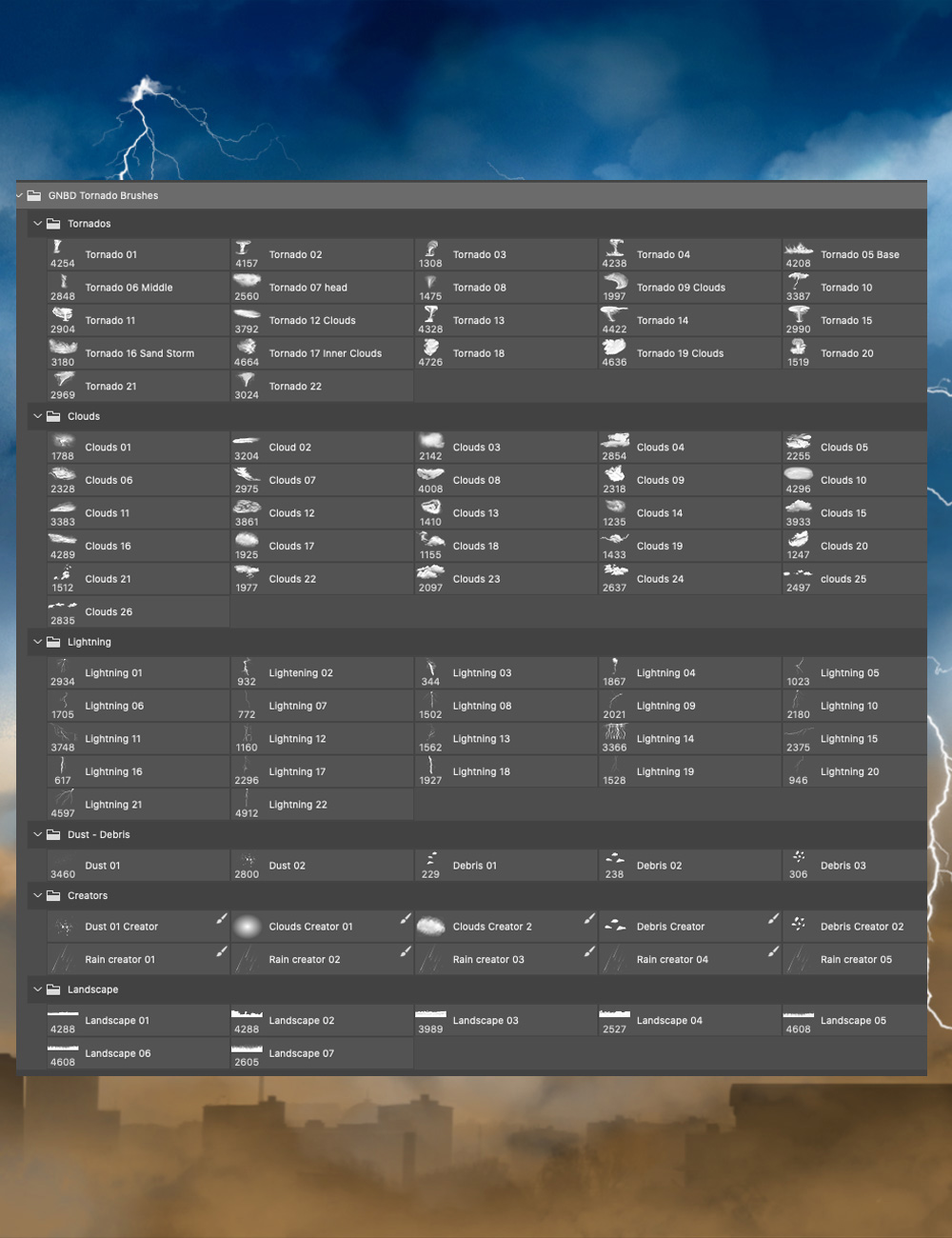 GNBD Storm Creator Brushes | Daz 3D