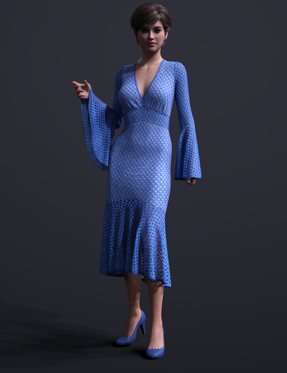 dForce Romantic Ruffle Outfit for Genesis 8 and 8.1 Female | Daz 3D