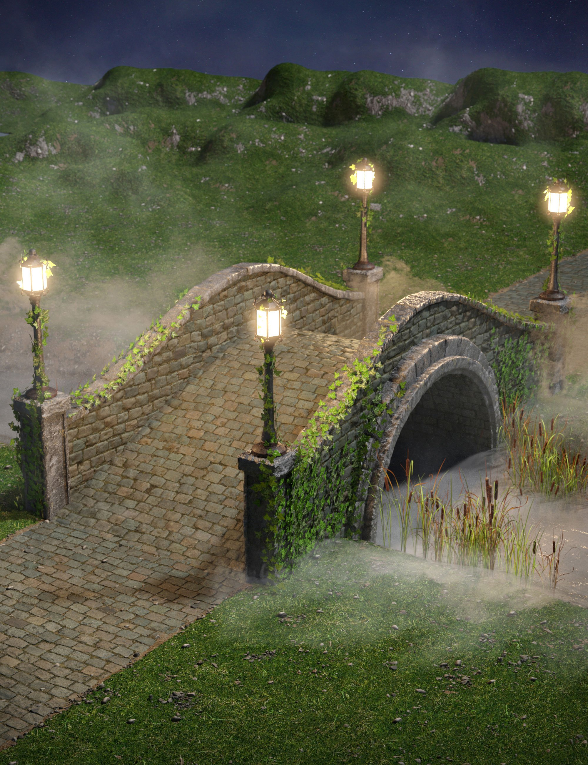 Medieval Village Bridge | Daz 3D