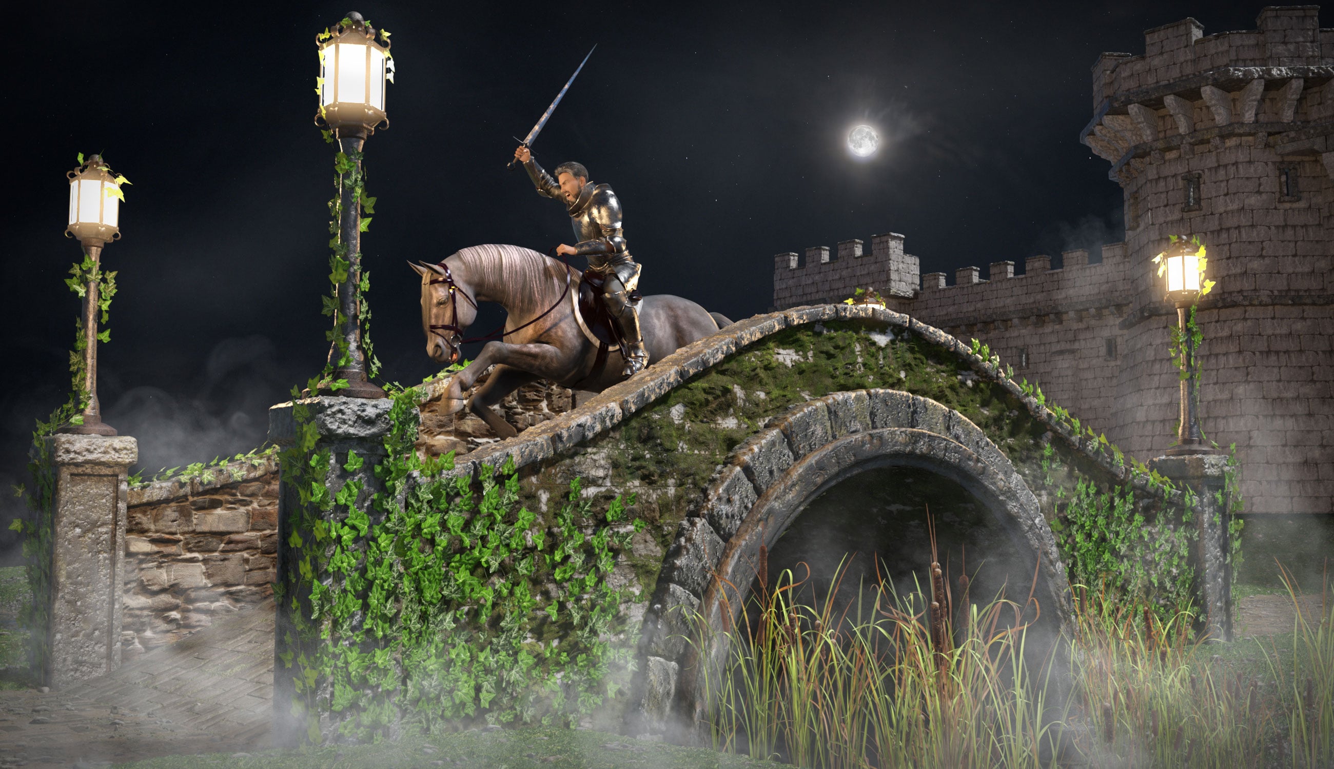 Medieval Village Bridge | Daz 3D