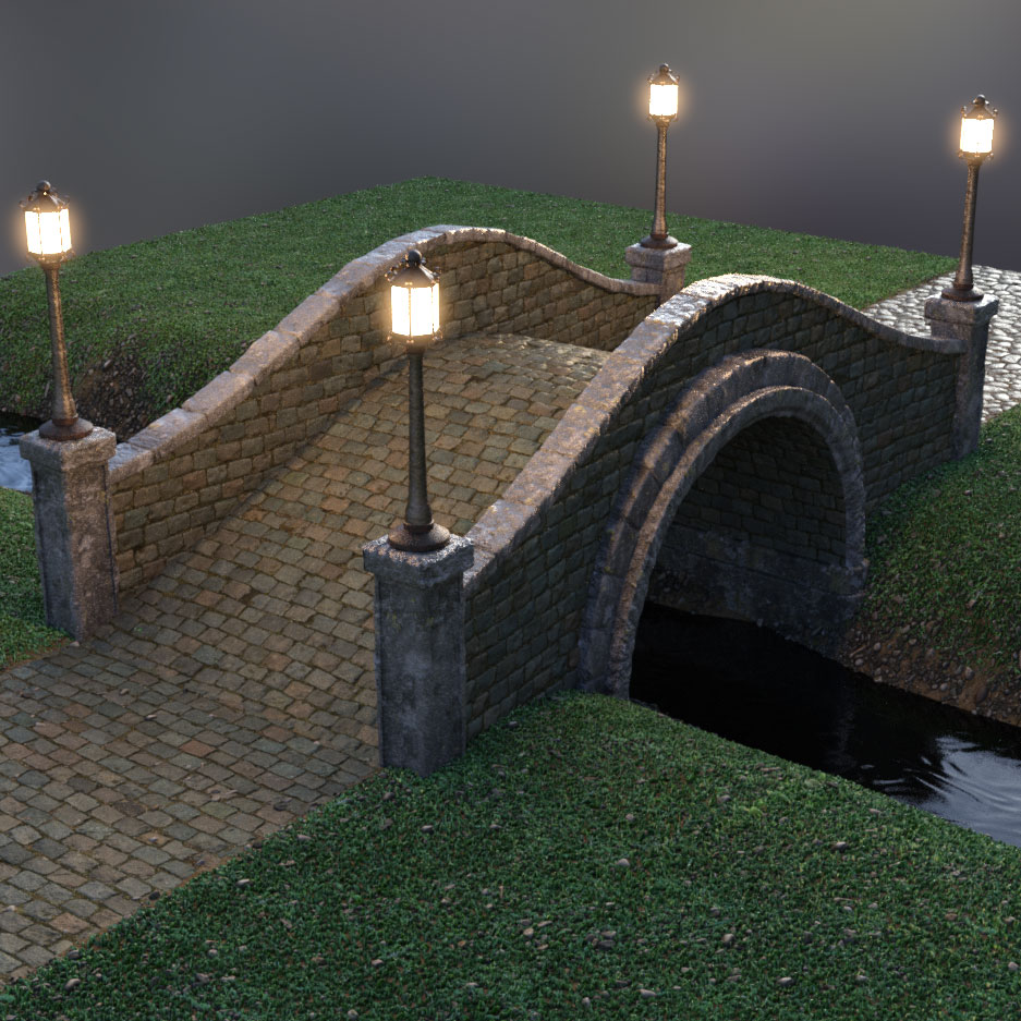 Medieval Village Bridge | Daz 3D