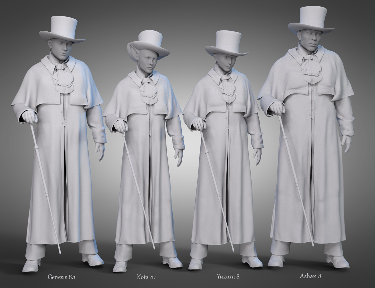 dForce Timeless Carol Outfit for Genesis 8 and 8.1 Males | Daz 3D