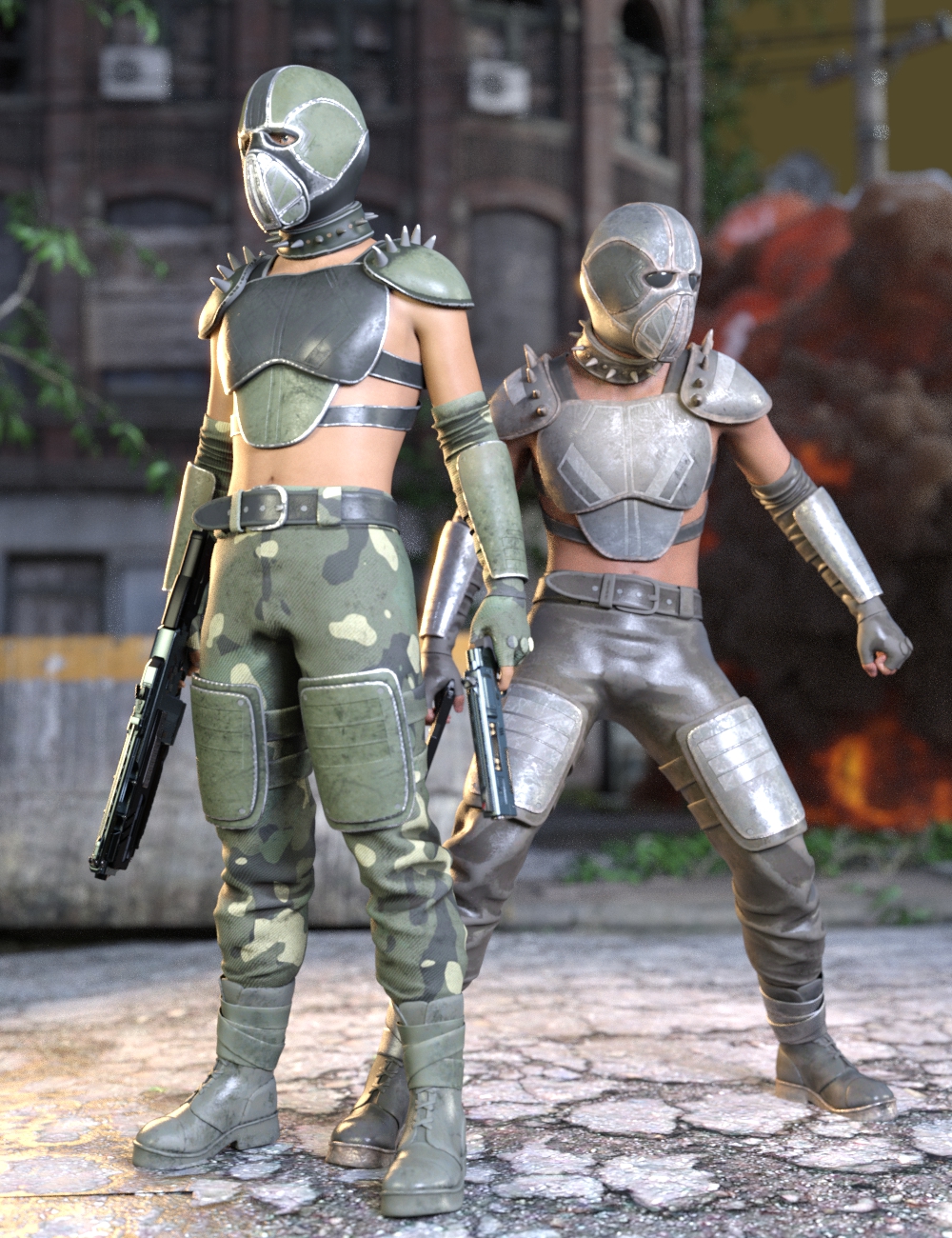 Psycho Raider Outfit for Genesis 8 and 8.1 | Daz 3D