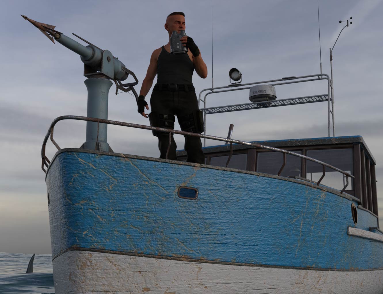 Giant Shark Killer Boat | Daz 3D