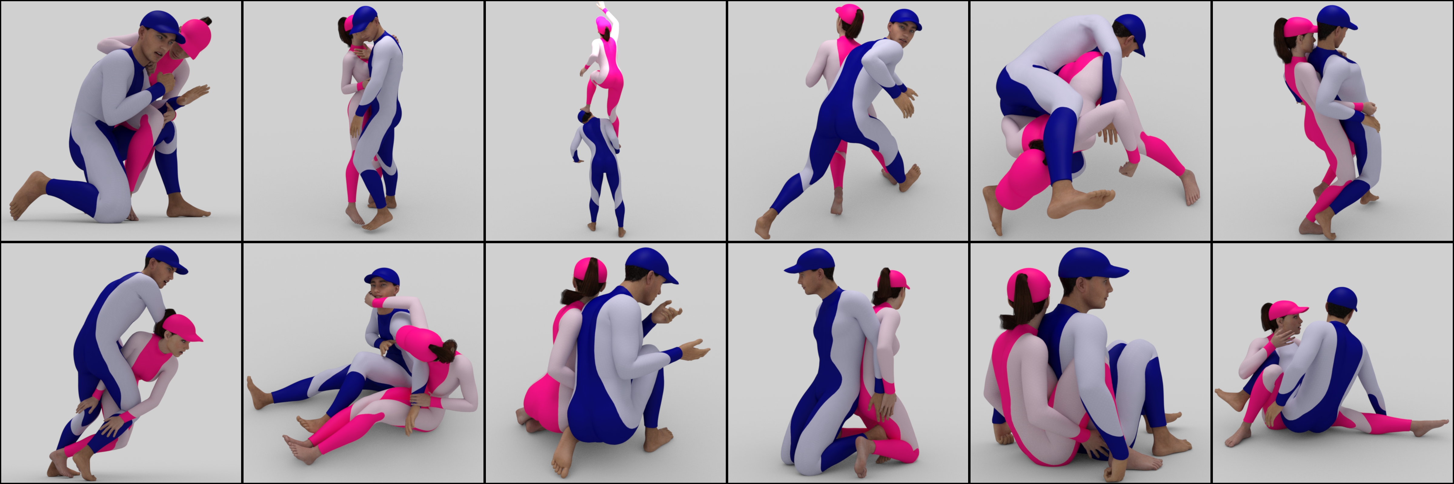 Tight Interaction Poses Volume 1 For Genesis 8 And 8 1 Daz 3d