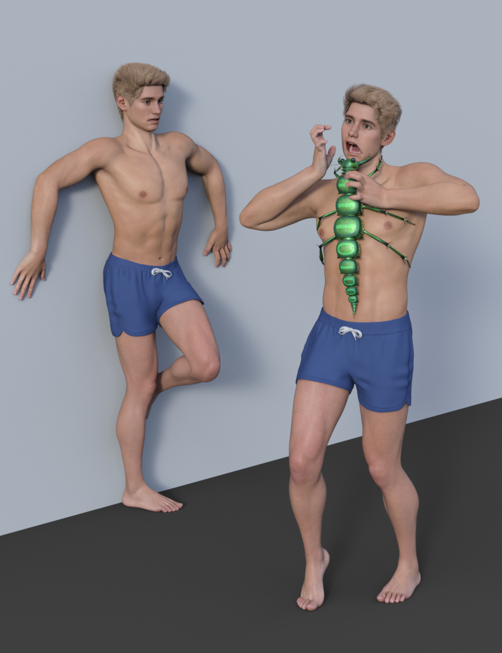 Byter Panic Poses for Genesis 8 and 8.1 Male | Daz 3D