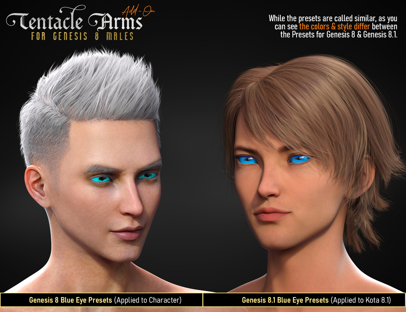 FPE Tentacle Arms Add-On for Genesis 8 Males | Daz 3D