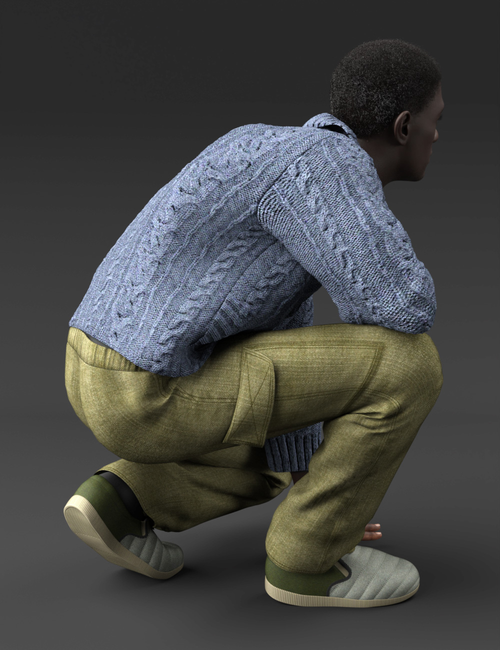 Mildtones Knit Jacket Set for Genesis 8.1 Males | Daz 3D