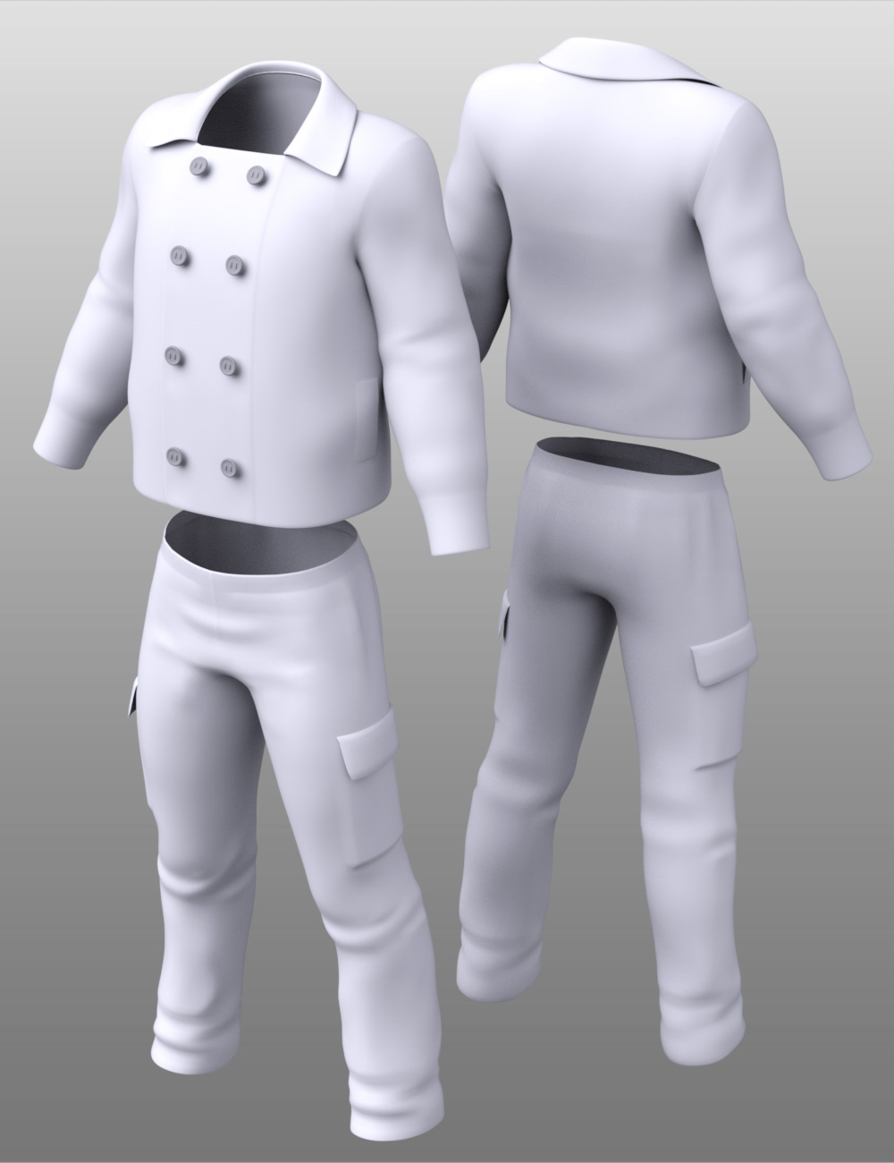 Mildtones Knit Jacket Set for Genesis 8.1 Males | Daz 3D