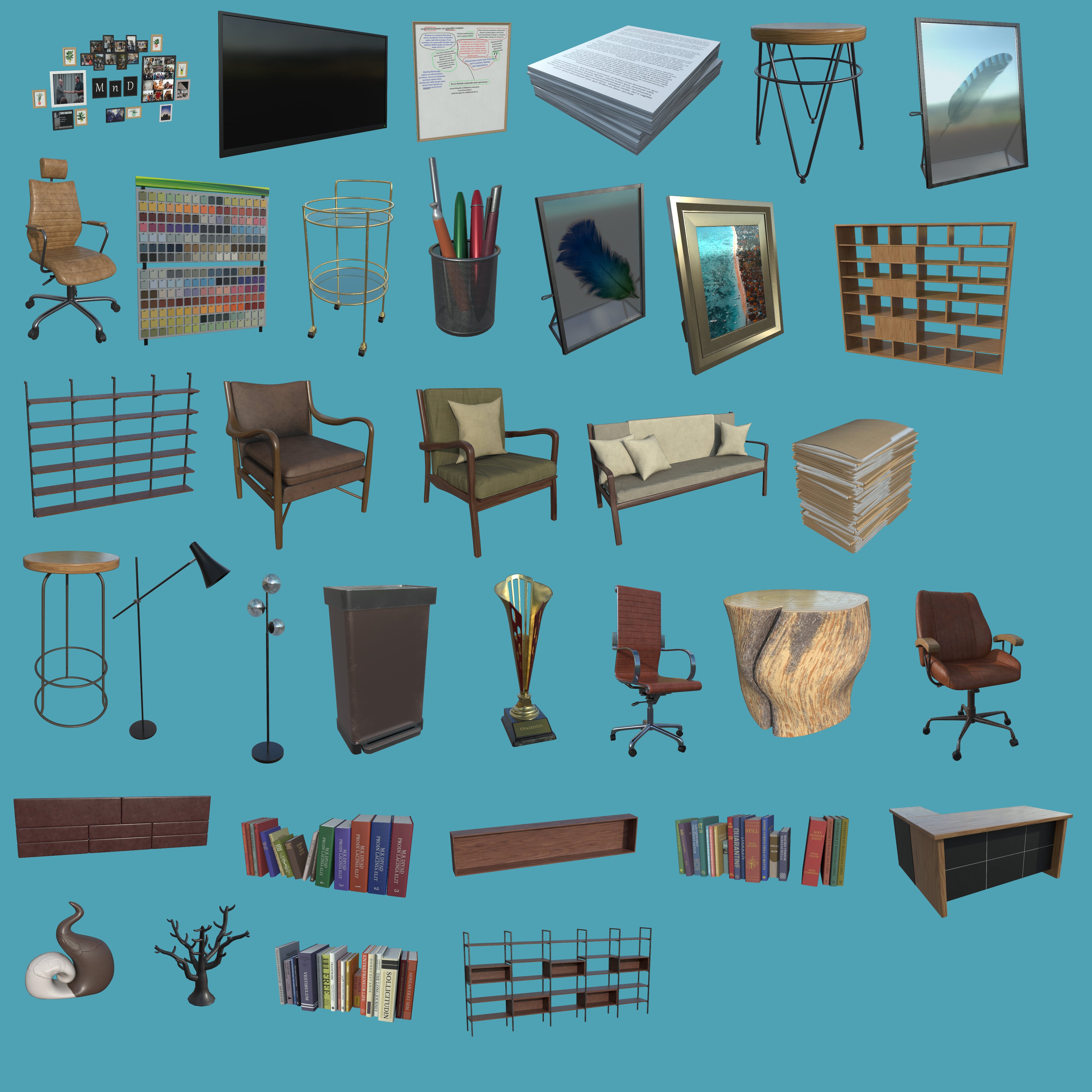 FG Industrial Rustic Office | Daz 3D