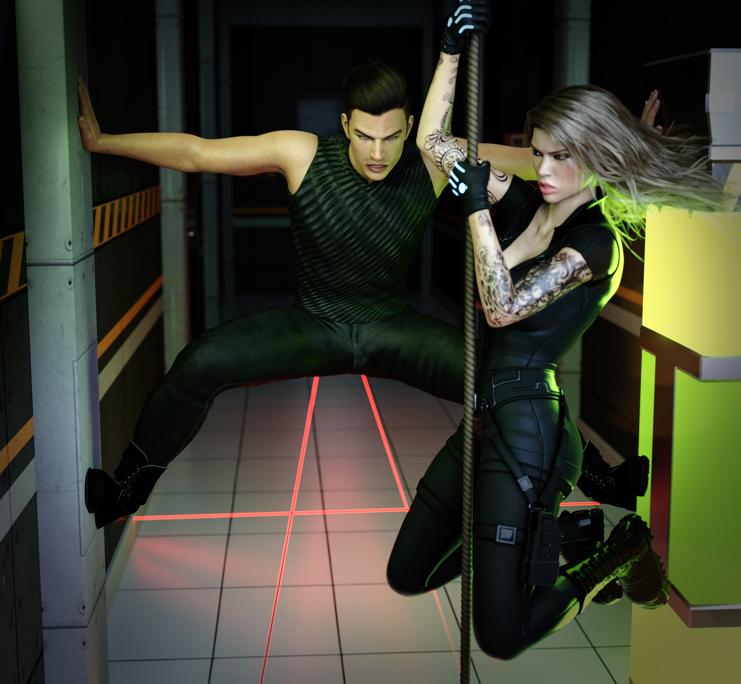 Z Hanging and Climbing Utility Pose Mega Set for Genesis 8 and 8.1 | Daz 3D