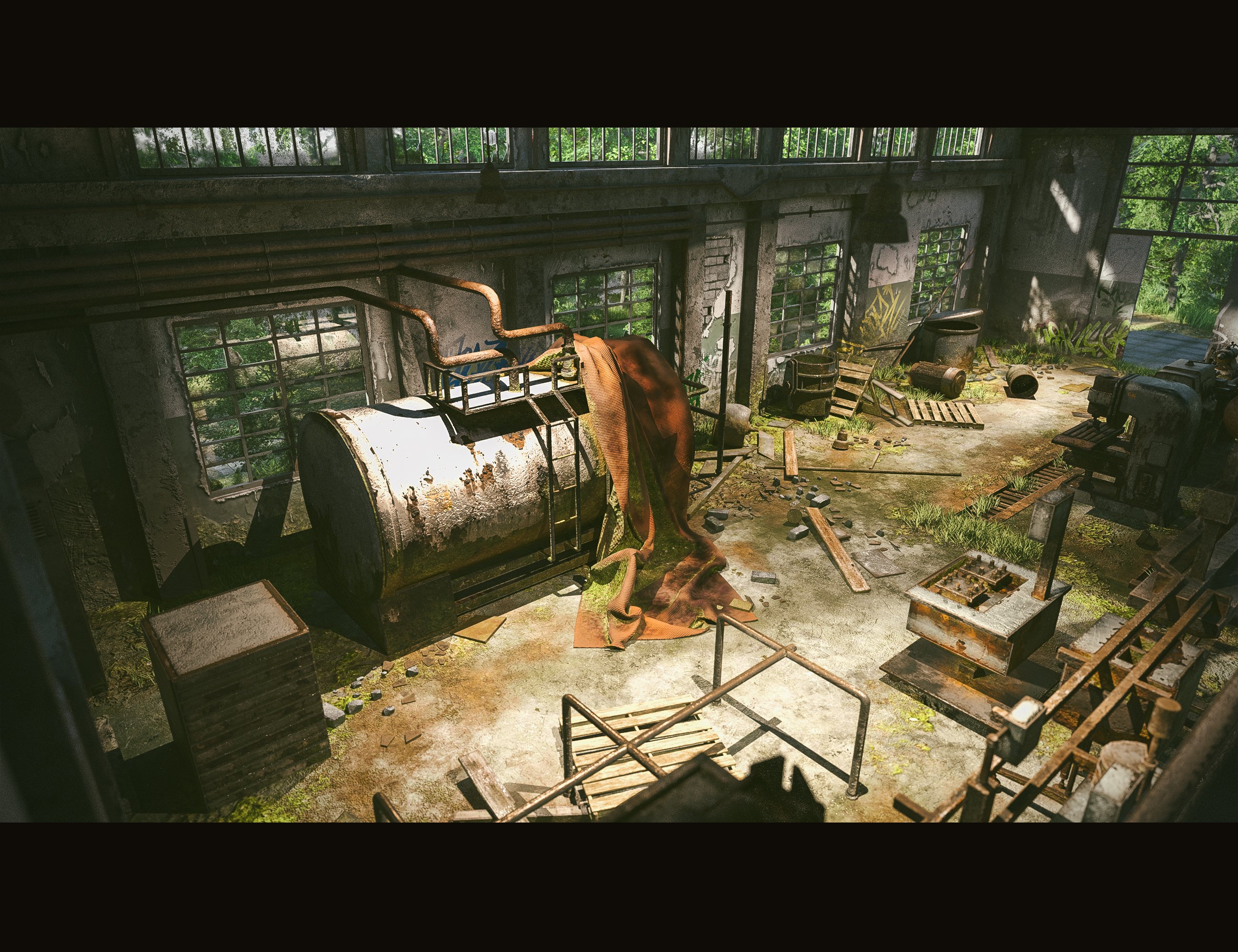 Abandoned Factory Environment Bundle | Daz 3D