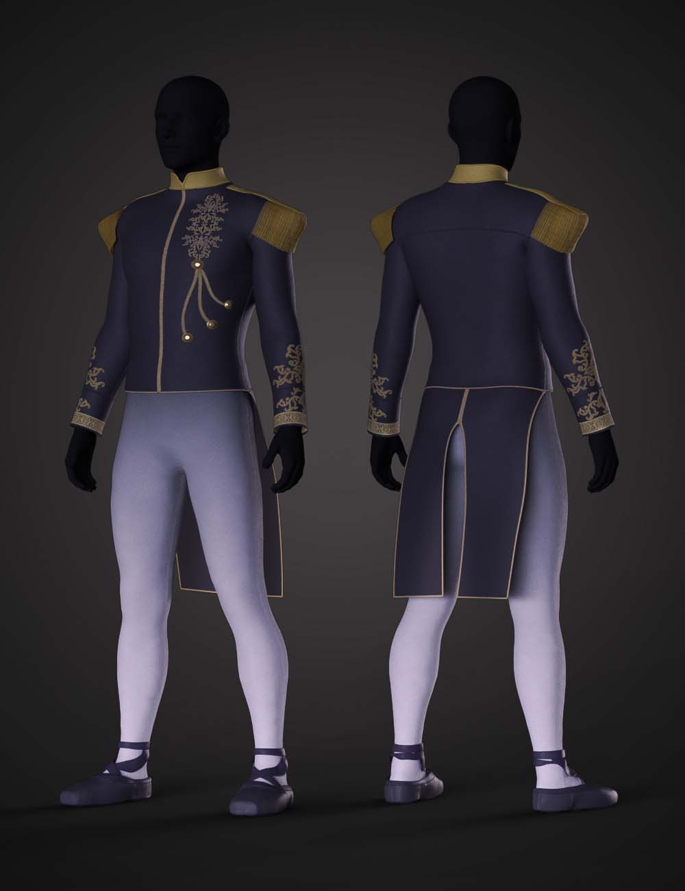 dForce Hans Ballet Outfit Textures | Daz 3D