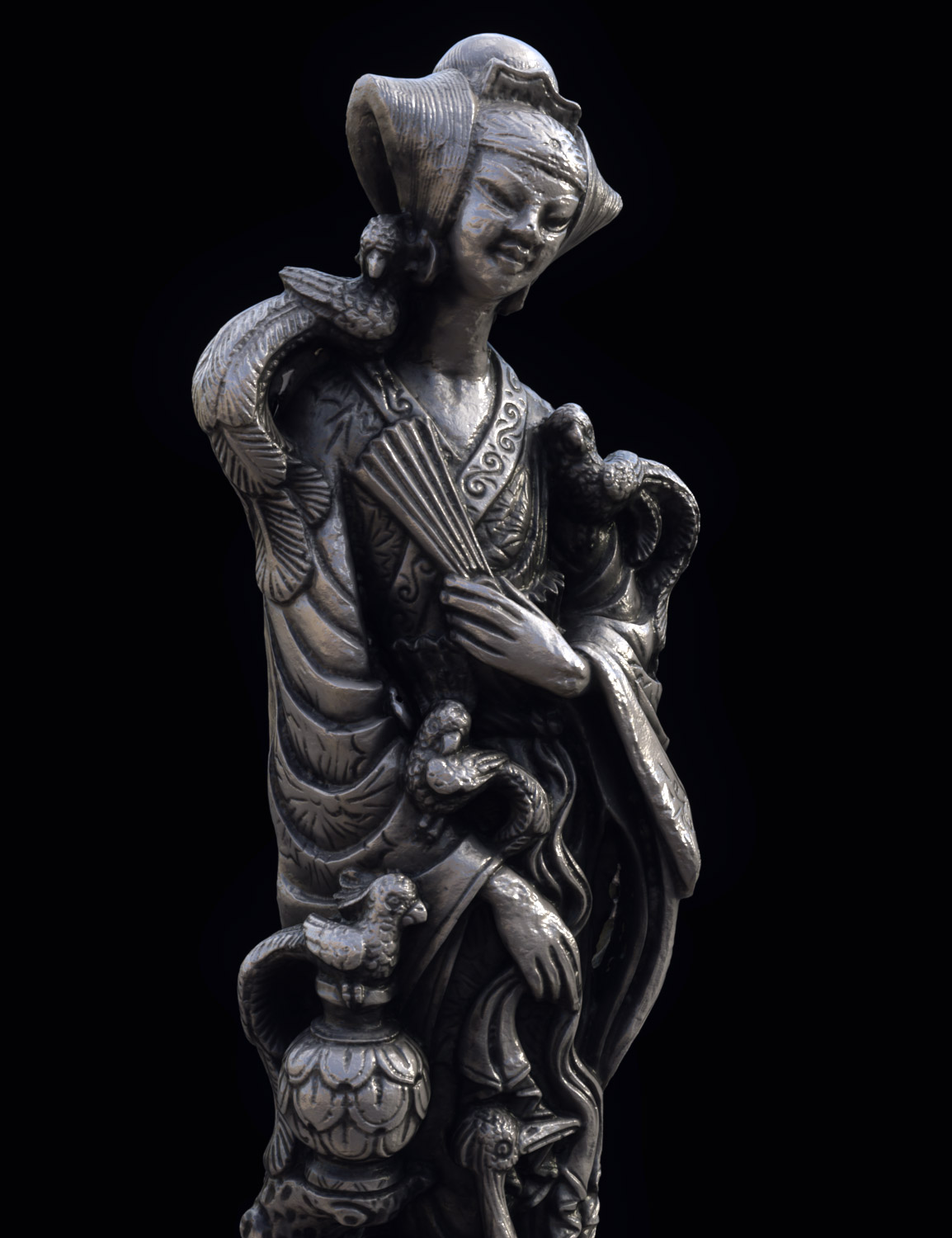 HD Scans Vintage Asian Female Statue | Daz 3D