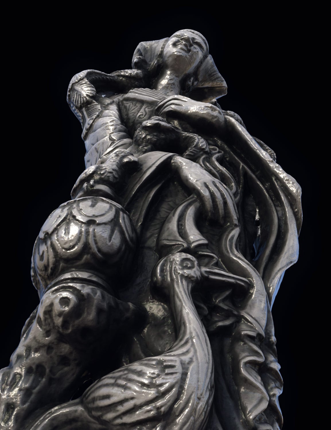 HD Scans Vintage Asian Female Statue | Daz 3D