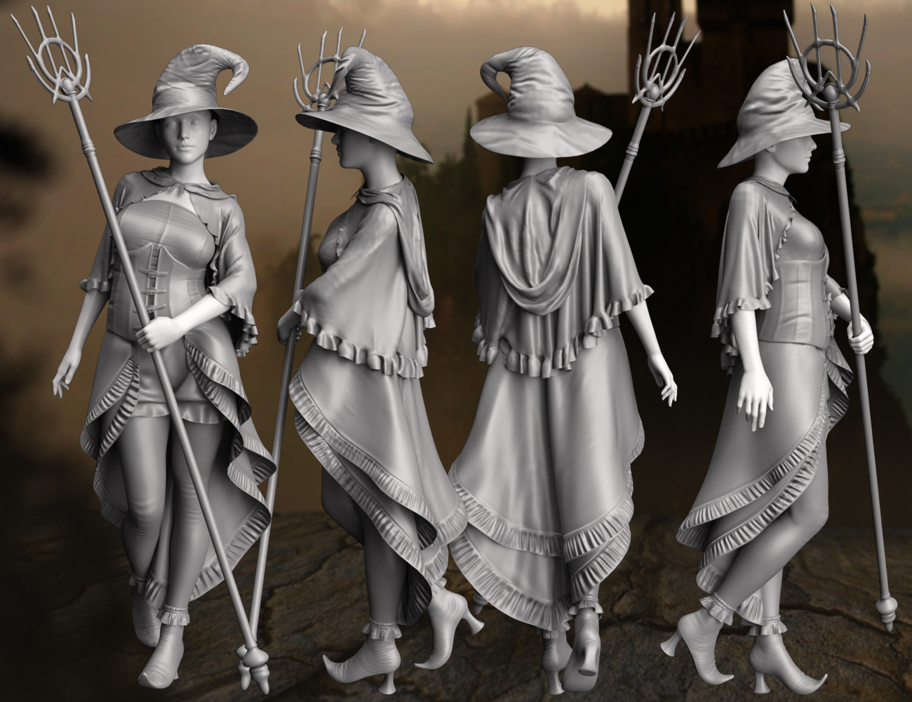 dForce CB Luna Spell Outfit for Genesis 8 and 8.1 Females Bundle | Daz 3D